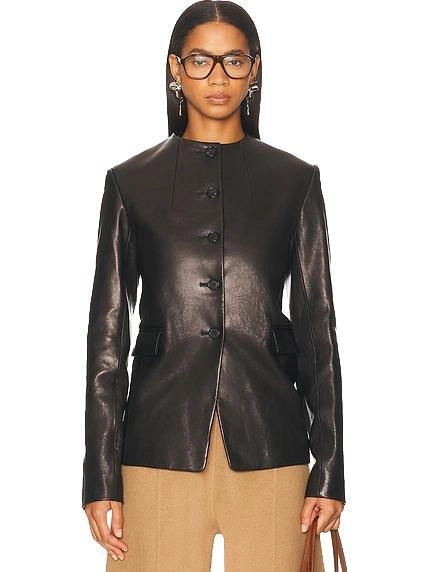 Khaite Jameson Leather Jacket - Black
