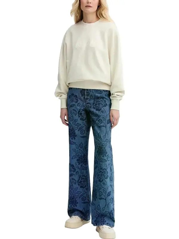 A.p.c. Floral Print Denim Jeans - Blue