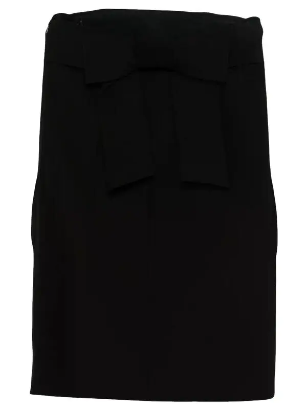 Moschino Strapless Bow Detail Mini Dress - Black
