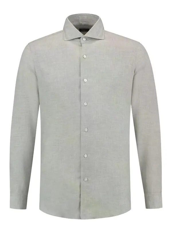 FINAMORE 1925 Cutaway-collar Shirt - Neutrals
