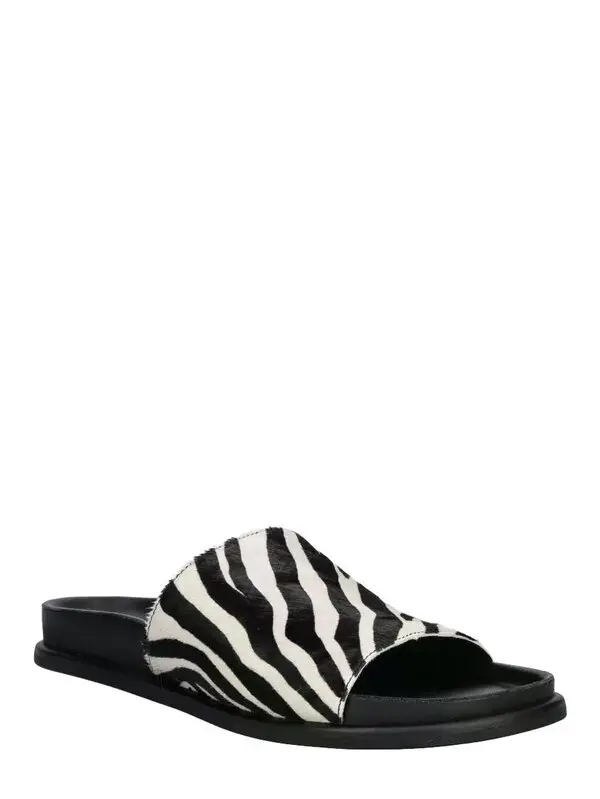 VAGABOND SHOEMAKERS Effie Zebra-print Slip-on Slides - Black