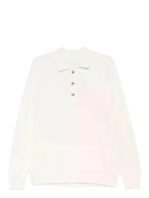 Eleventy Long-sleeves Polo Shirt - White