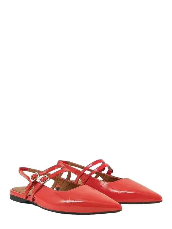 VAGABOND SHOEMAKERS Hermine Patent Leather Slingback Ballet Flats - Red