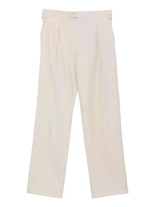 FURSAC Sand Beige Wool Trousers - Neutrals