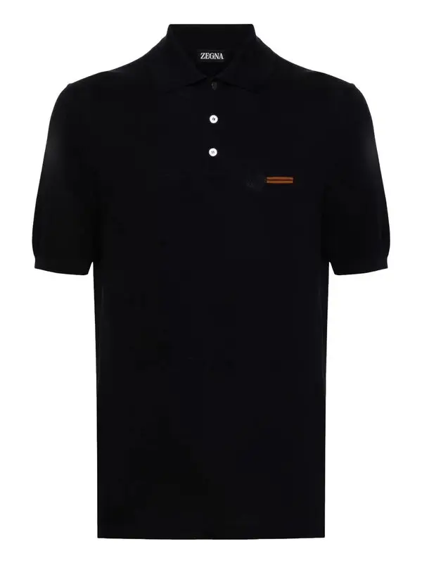 Zegna Cotton Piqué Polo Shirt - Blue