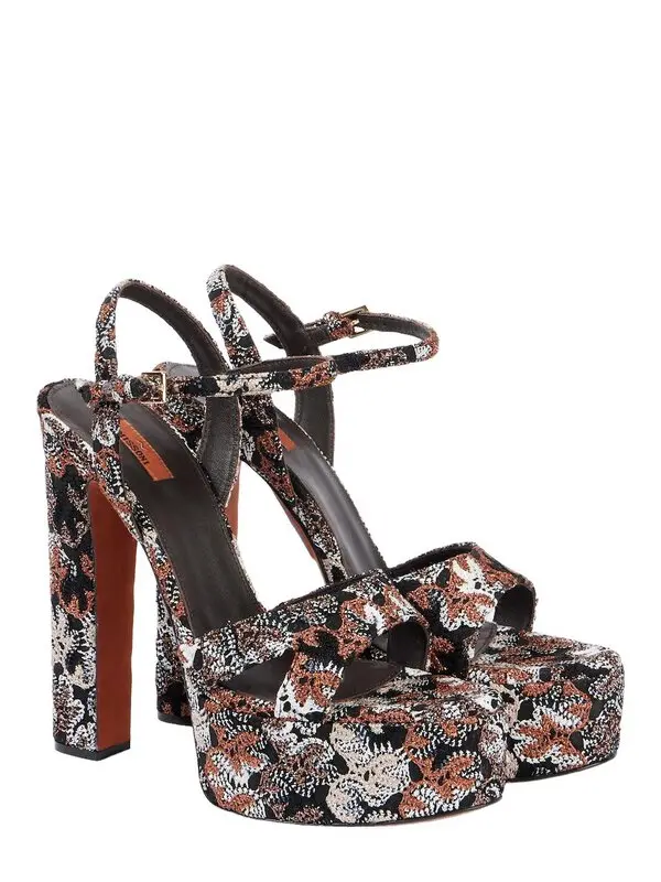 Missoni Angela Raschel Lame Platform Sandals - Multicoloured