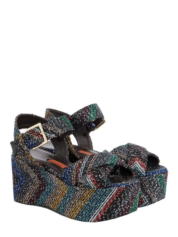 Missoni Sequined Platform Sandals - Multicoloured