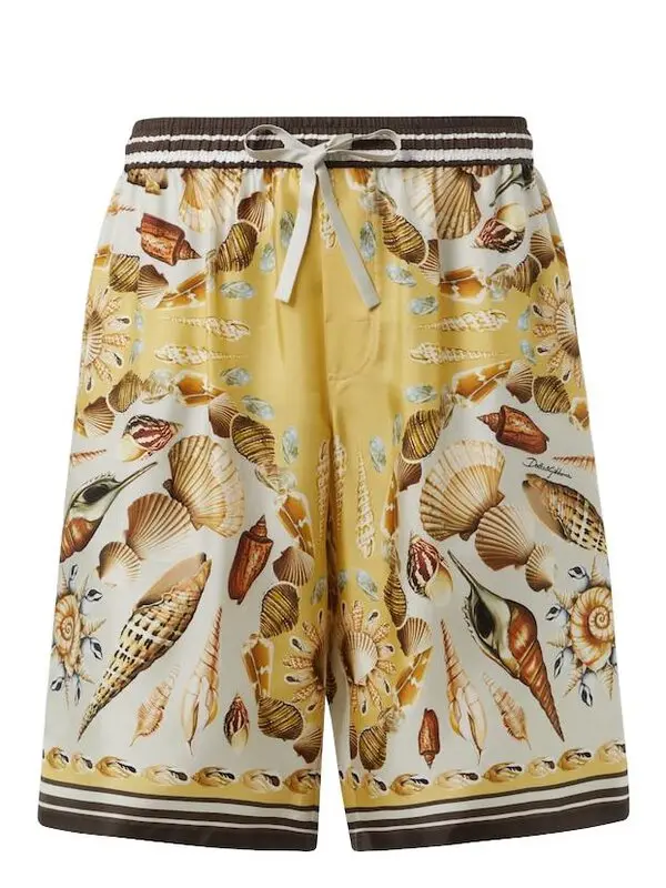 Dolce & Gabbana Printed Silk Twill Shorts - Multicoloured