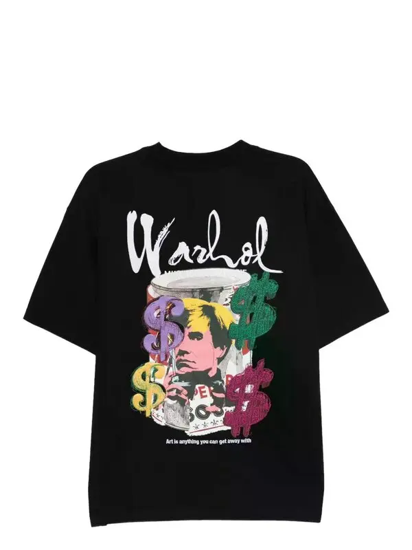 MUSIUM DIV. Warhol-print Cotton T-shirt - Black