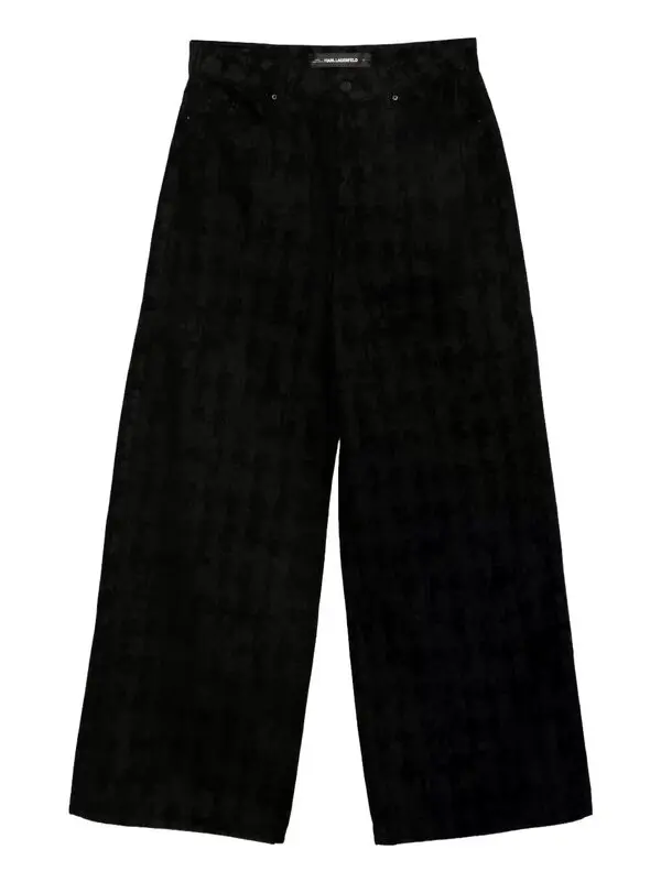 Karl Lagerfeld Wide-leg Denim Jeans - Black