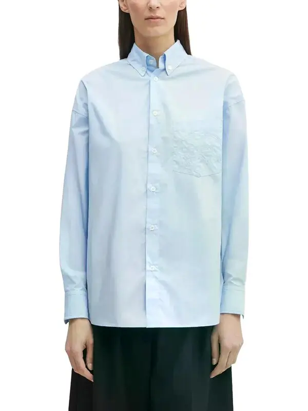 Fiorucci Embroidered Pocket Shirt - Blue