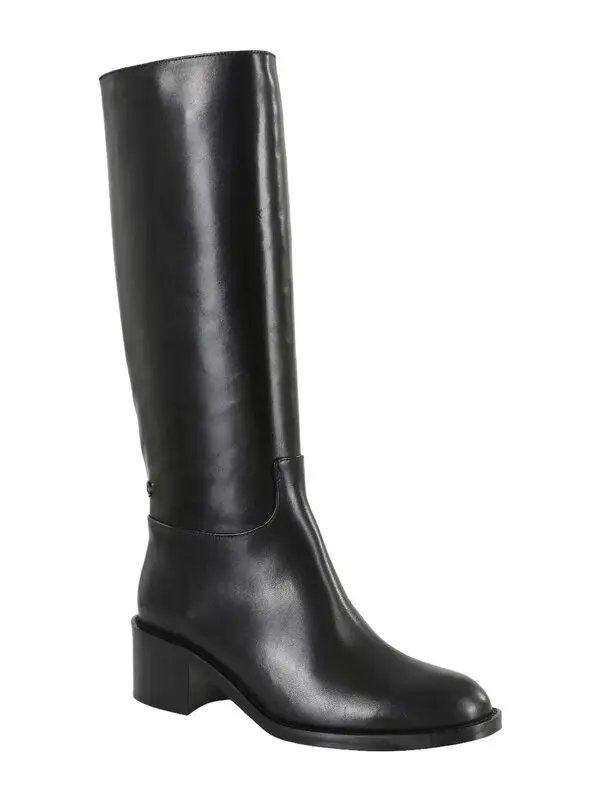 CAREL Leather Block-heel Boots - Black