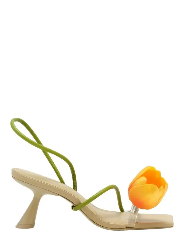 Cult Gaia Ria Sculptural Leather Sandals - Multi