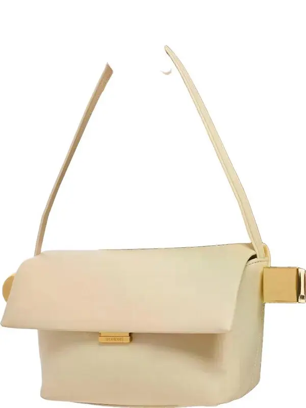 Jacquemus Rond Carré Leather Shoulder Bag - Neutrals