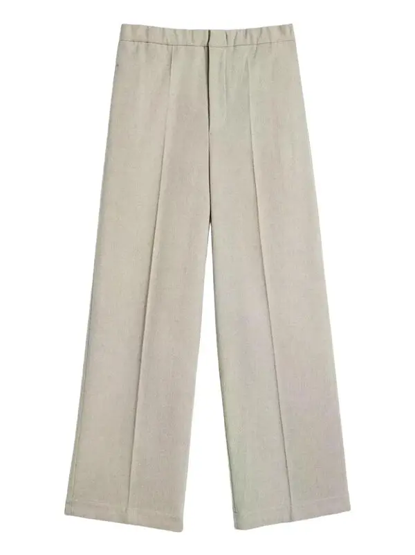 JIL SANDER Tailored Wool Flannel Trousers - Neutrals