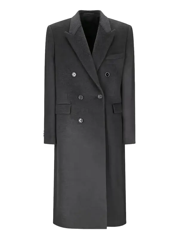 LARDINI Double-breasted Wool Coat - Grey