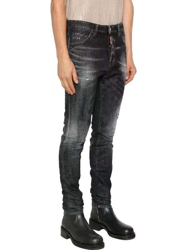 Dsquared2 Faded Distressed Jeans - Black