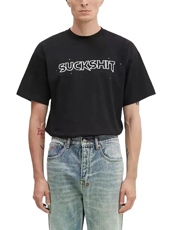 Aries Outline-print T-shirt - Black