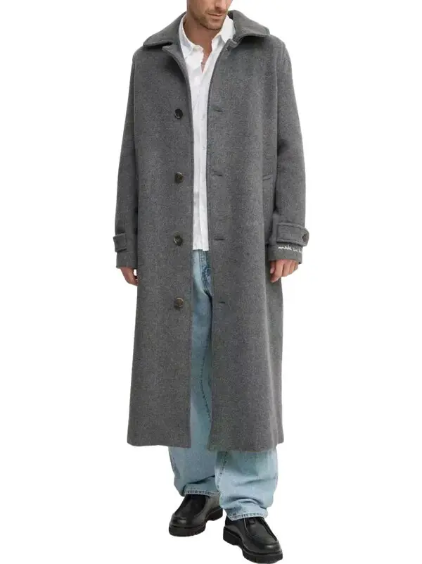 Fiorucci Button-fastening Front Pockets Coat - Grey