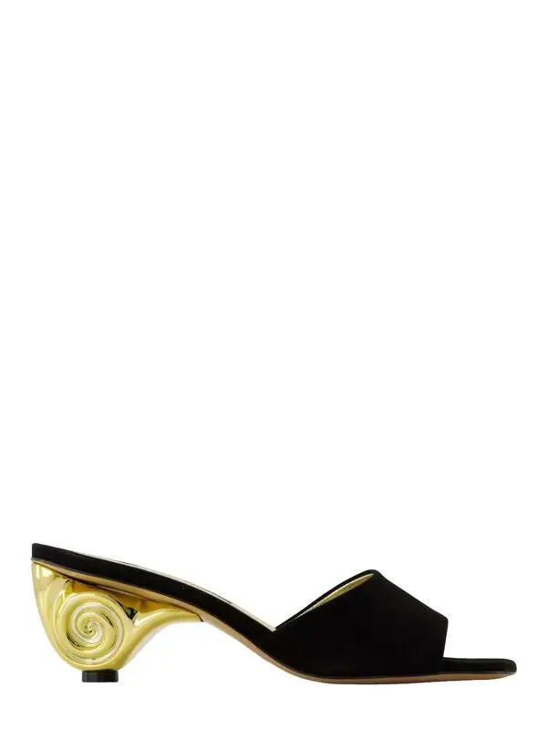 CAREL 50mm Naiade Spiral-heel Sandals - Black