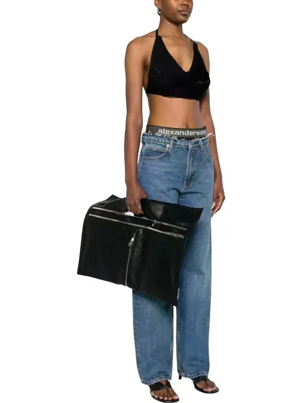 Alexander Wang Double-zip Leather Clutch - Black