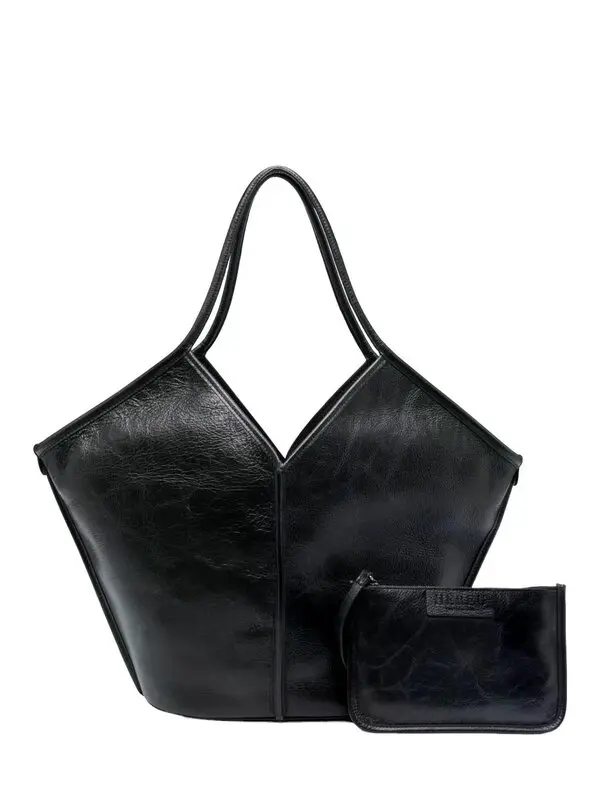 Hereu Callela Leather Tote Bag - Black
