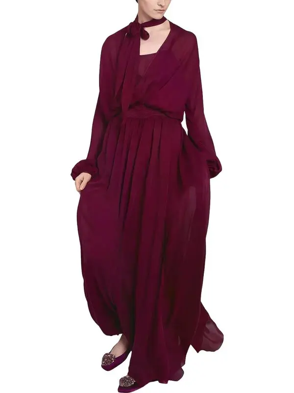 Giambattista Valli Silk Maxi Dress - Purple