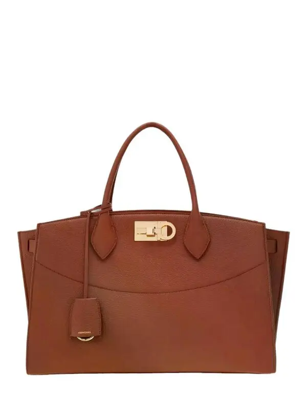 FERRAGAMO Studio Soft Tote Bag - Brown
