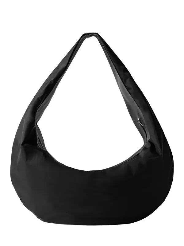 Khaite Olivia Sport Xl Textured Leather-trimmed Shell Shoulder Bag - Black