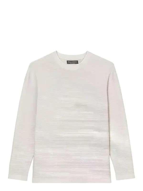 Marc O'polo Textured Long-sleeve Crew Neck Top - Grey