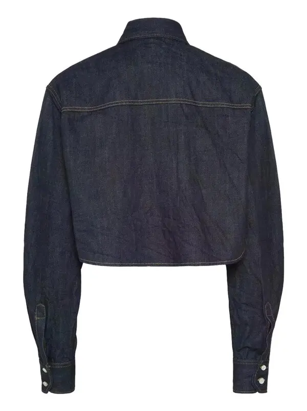Dsquared2 Cropped Denim Shirt - Blue