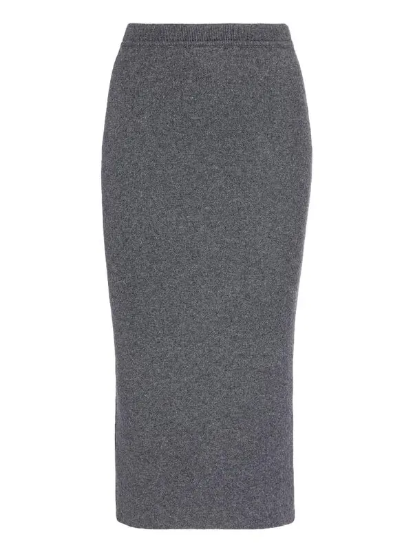 TOM FORD Cashmere And Cotton-blend Midi Skirt - Grey