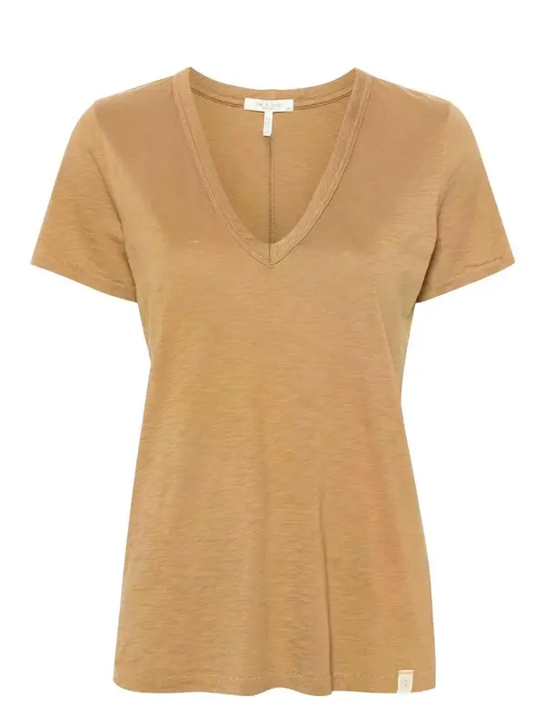 Rag & Bone Slub V-neck T-shirt - Brown