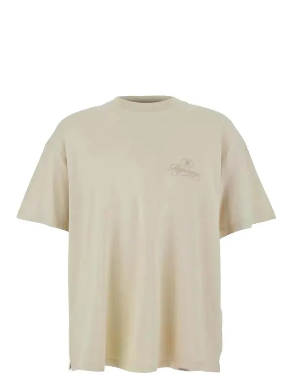 REPRESENT Gran Logo-print Crew-neck T-shirt - Neutrals