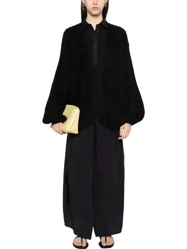 TOTEME Puff-sleeve Cardigan - Black