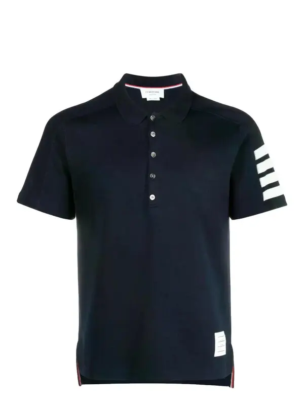 Thom Browne 4-bar Stripe Polo Shirt - Blue