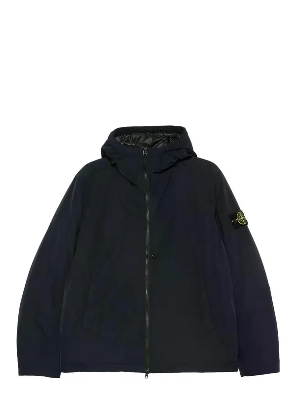 Stone Island Compass-motif Hooded Jacket - Blue