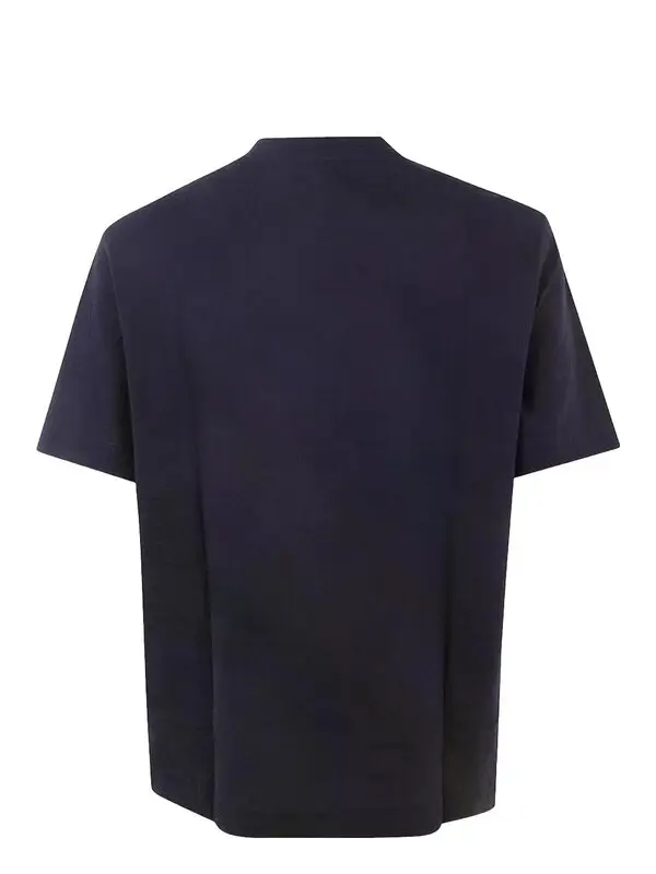 Emporio Armani Textured Cotton T-shirt - Blue