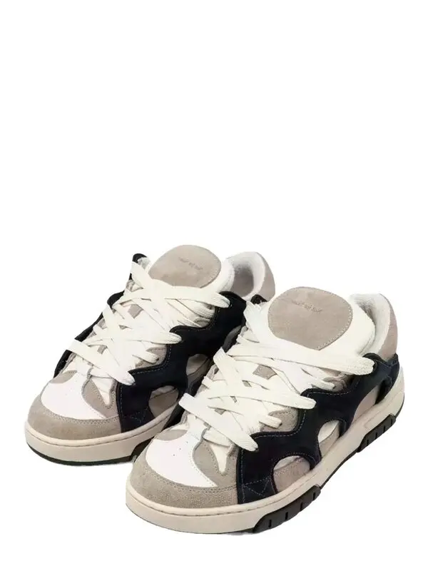 PAURA Santha Panelled Cut Out Sneakers - Neutrals