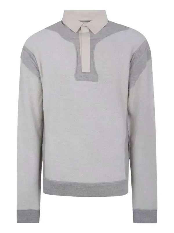 MAISON MARGIELA Textured-finish Polo Shirt - Grey