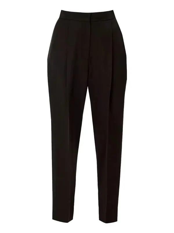 Erdem Pleated Straight Leg Trousers - Black
