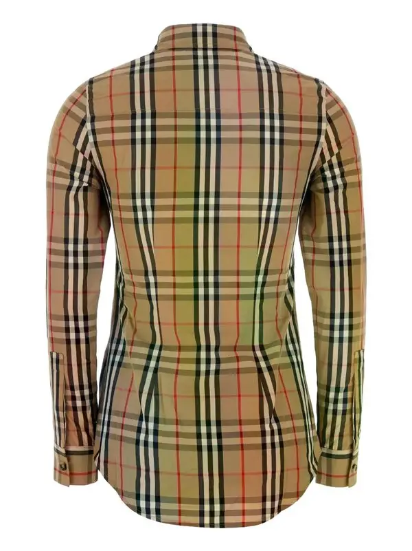 Burberry Checked Cotton Twill Shirt - Brown