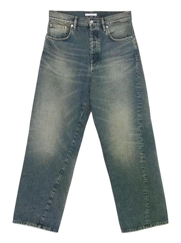 SUNFLOWER Button Fly Five-pocket Jeans - Blue