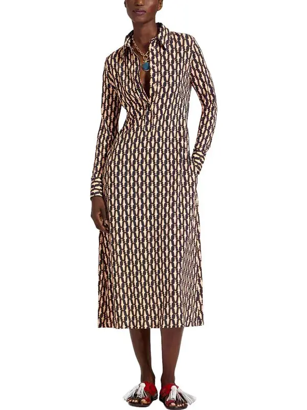 La DoubleJ Perry Street Belted Shirt Dress - Blue
