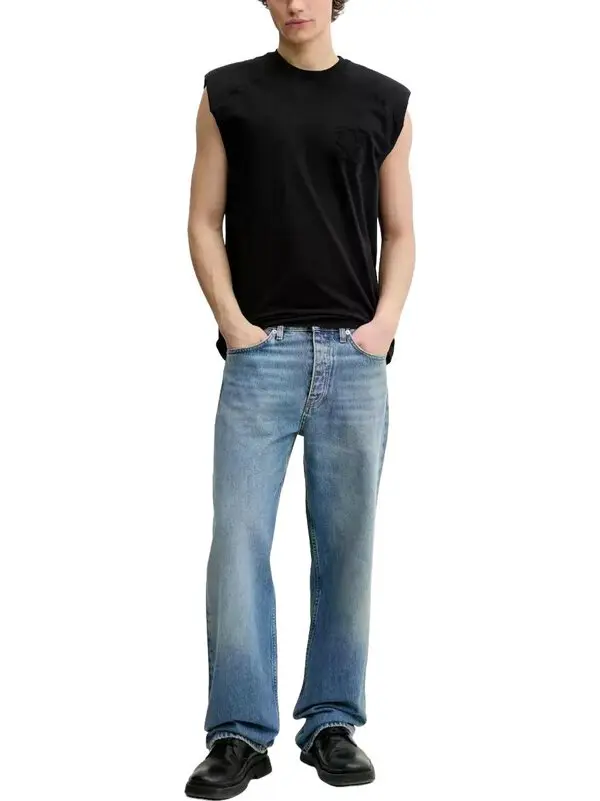 BLUEMARBLE Embroidered Shoulder Detail Vest - Black