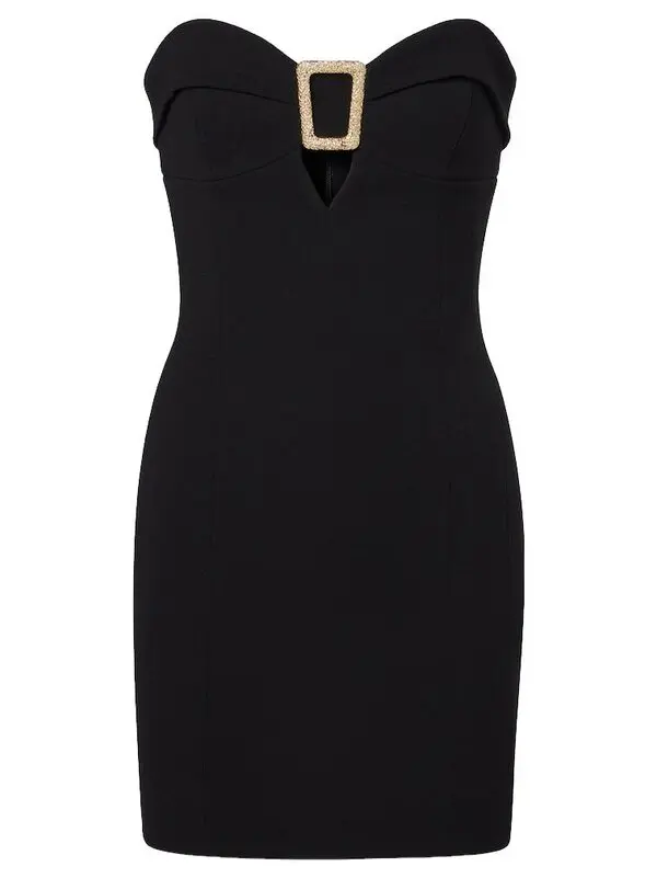 Rebecca Vallance Strapless Mini Dress With Gold Hardware - Black