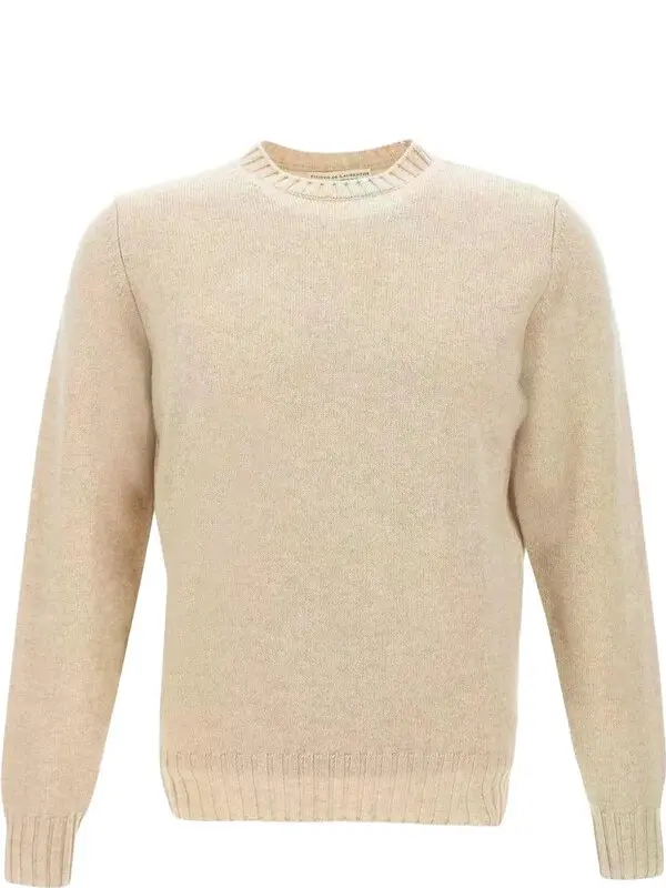 FILIPPO DE LAURENTIIS Ribbed Crew Neck Jumper - Neutrals
