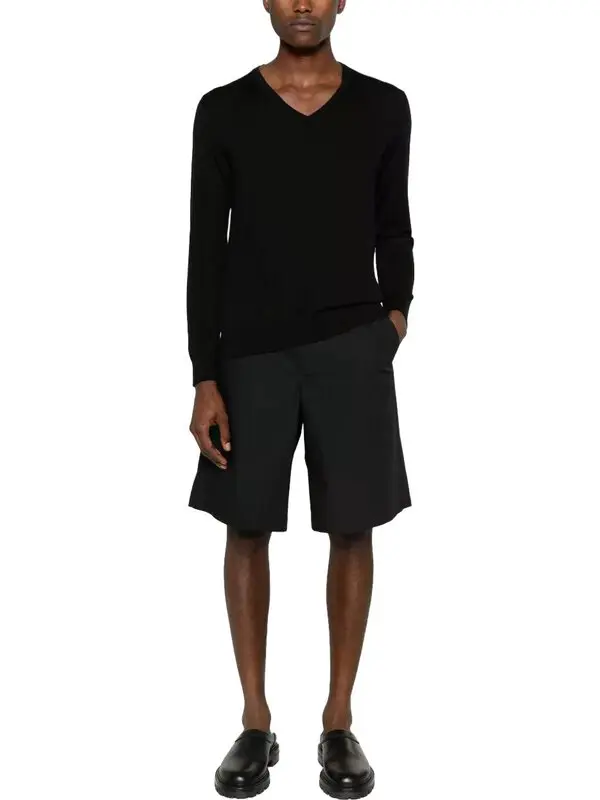 MODES Cotton Straight-leg Shorts - Black