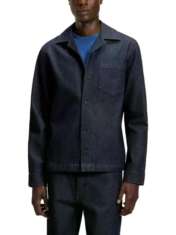 Hugo Button-up Denim Jacket - Blue