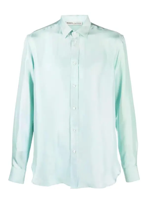 MODES Buttoned Silk Shirt - Blue